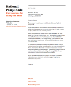 Famous Submissions I – National Pasquinade